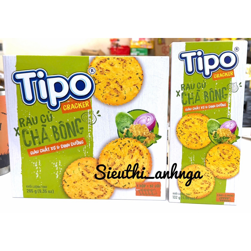 Bánh Tipo Cracker Rau Củ Chà Bông Hộp 132g-265g | Shopee Việt Nam