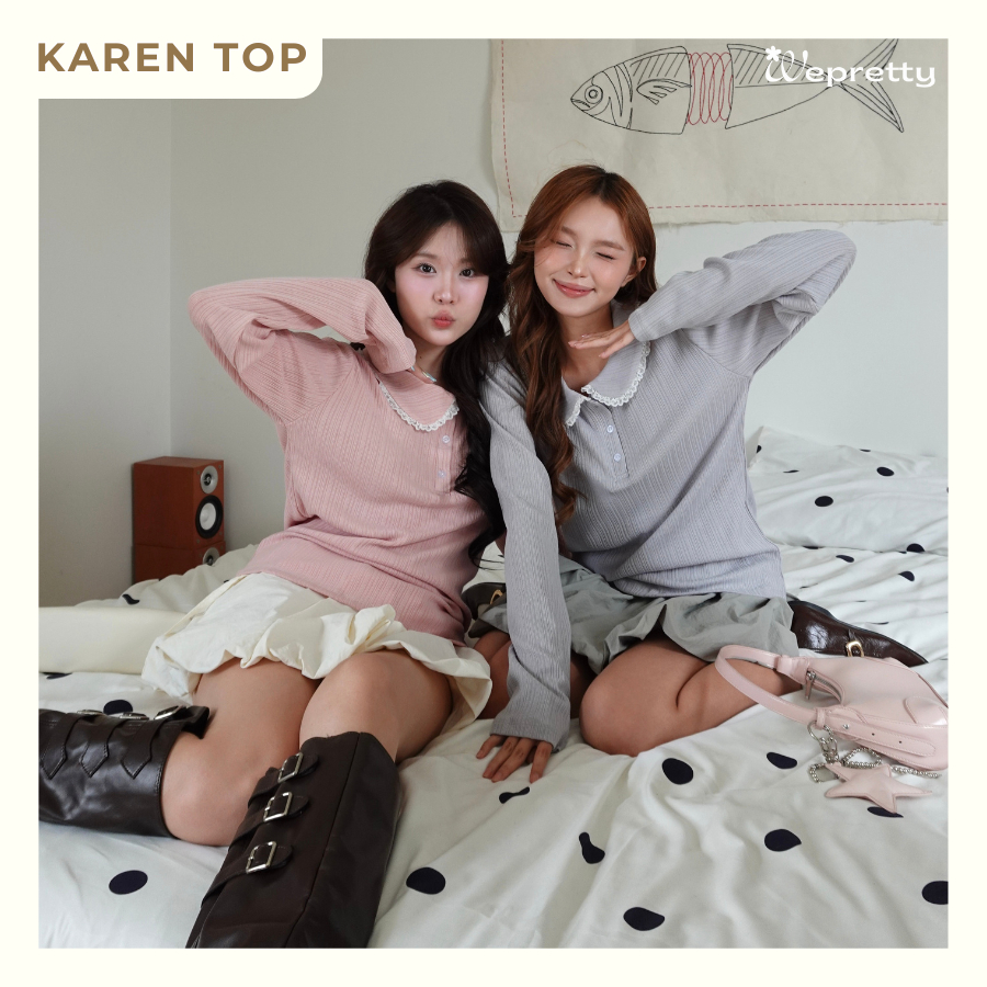 KAREN TOP AH11 - Áo thun dài tay chất thun dệt kim mềm mại phù hợp thời ...