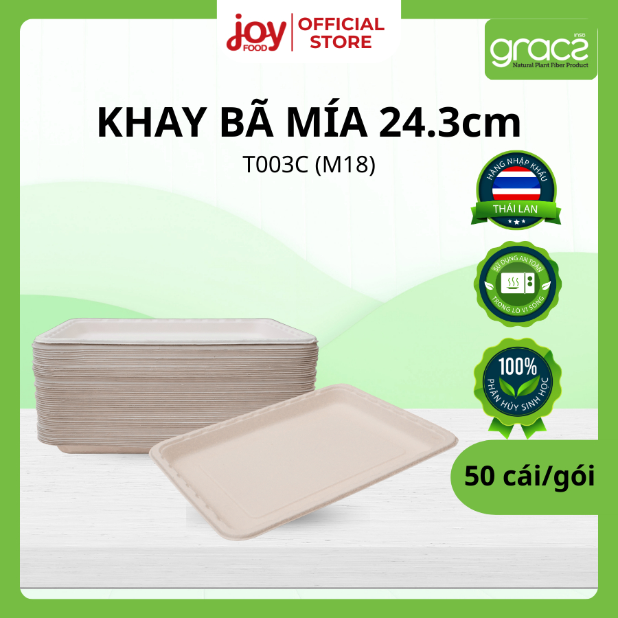 50 khay bã mía Gracz phủ màng dùng để đựng thịt tươi, hải sản, rau củ cao cấp T003C | Shopee ...