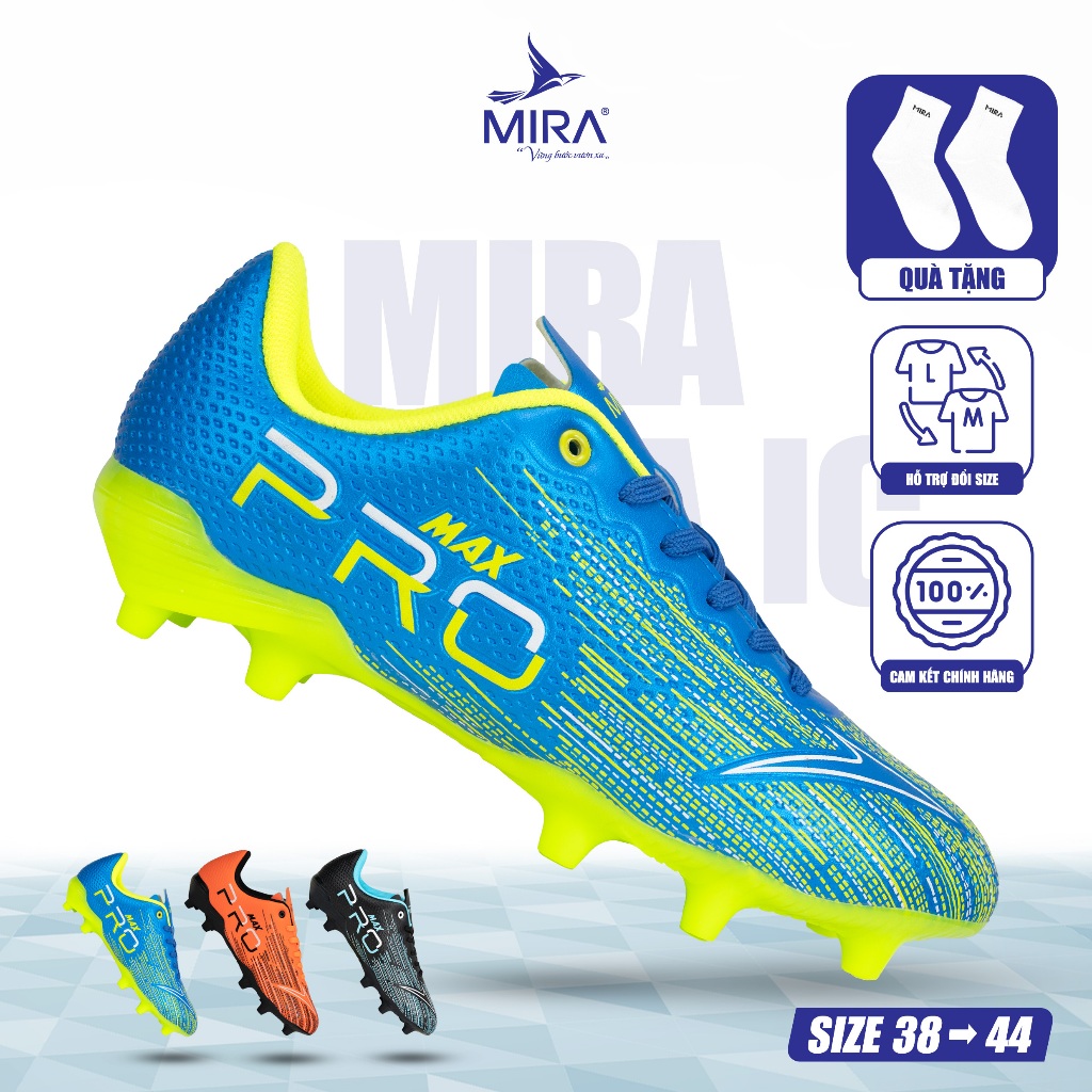 Giày Đá Bóng Sân Cỏ Tự Nhiên MIRA PRO MAX FG Chính Hãng, Bề Mặt TPU ...