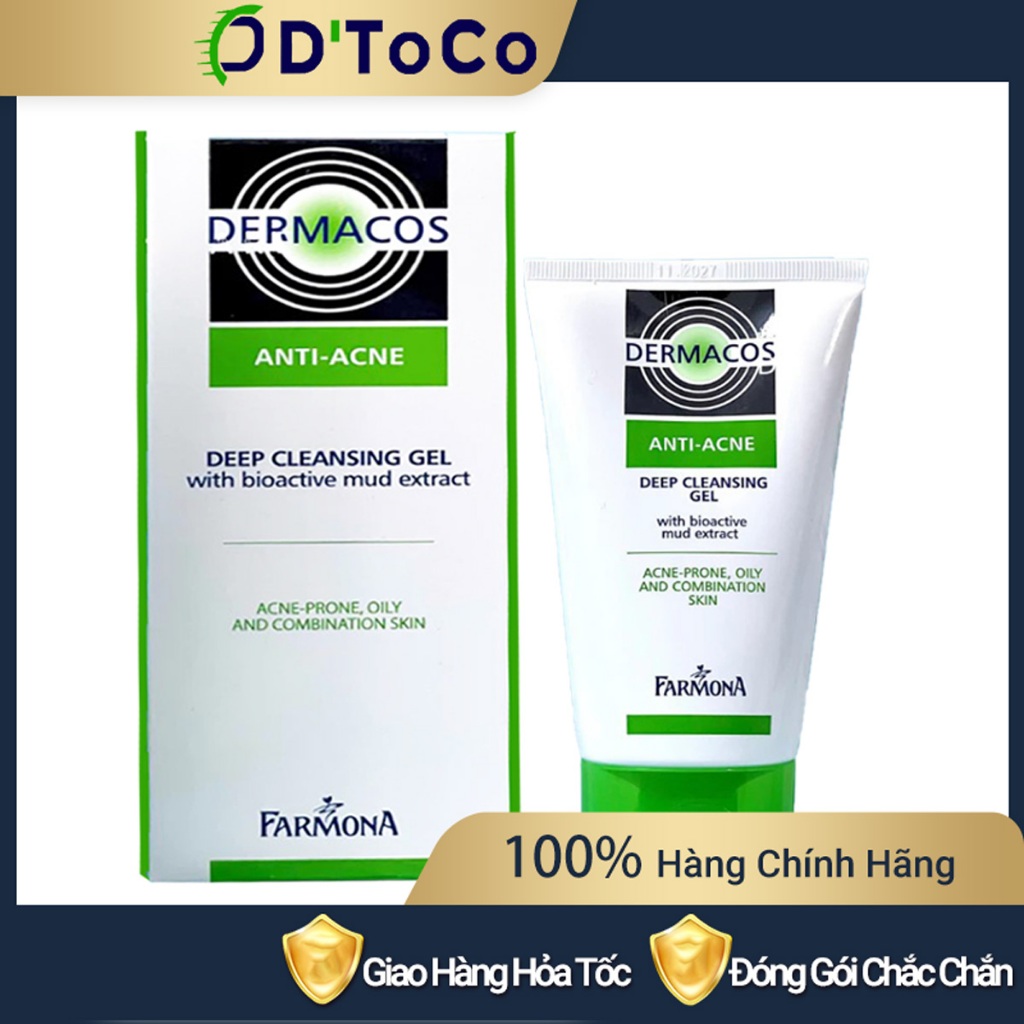 Sữa Rửa Mặt Dermacos Anti-Acne Deep Cleansing Gel With Bioactive Mud ...