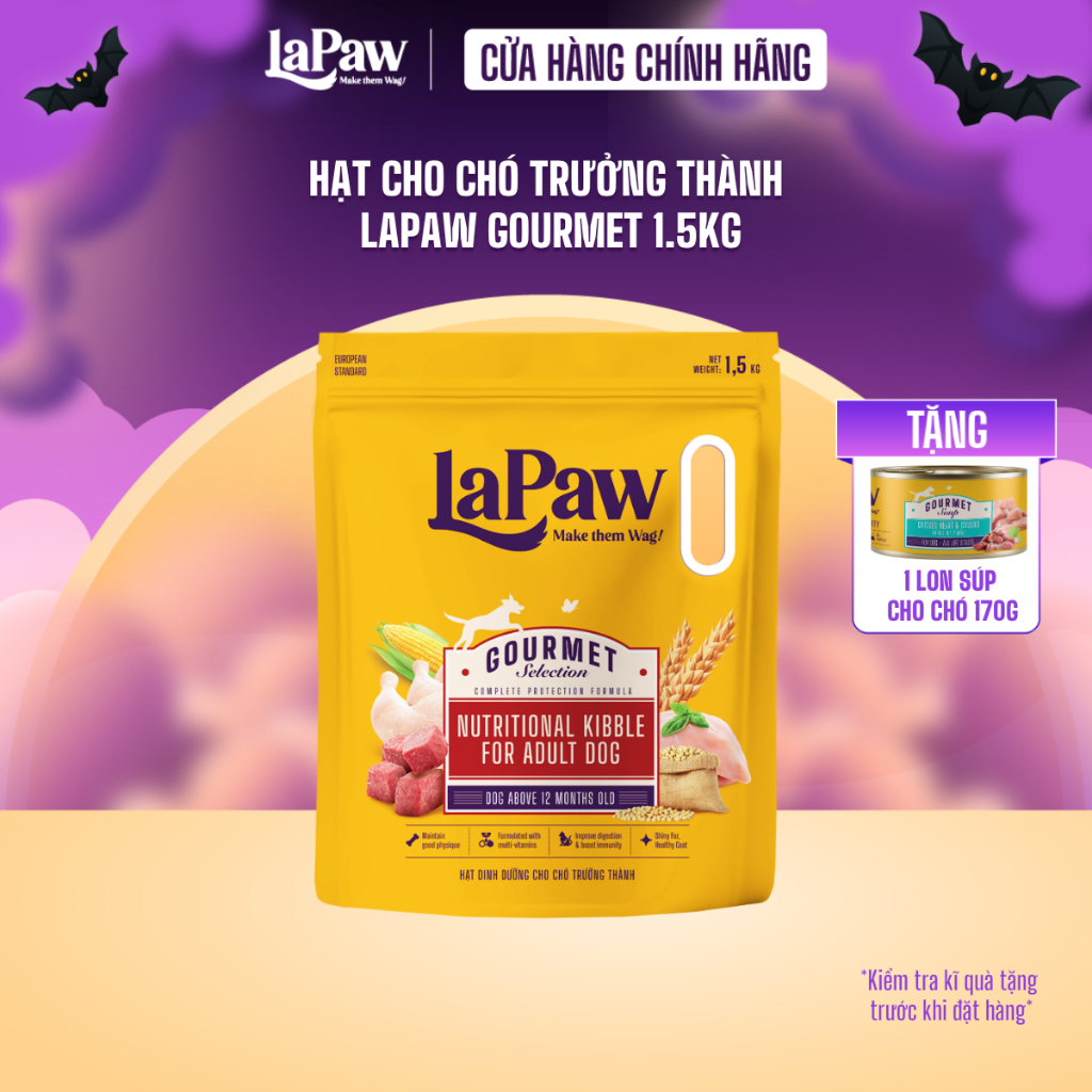 [MỚI] laPaw Gourmet Hạt cho chó trưởng thành hỗn hợp dinh dưỡng túi 1 ...