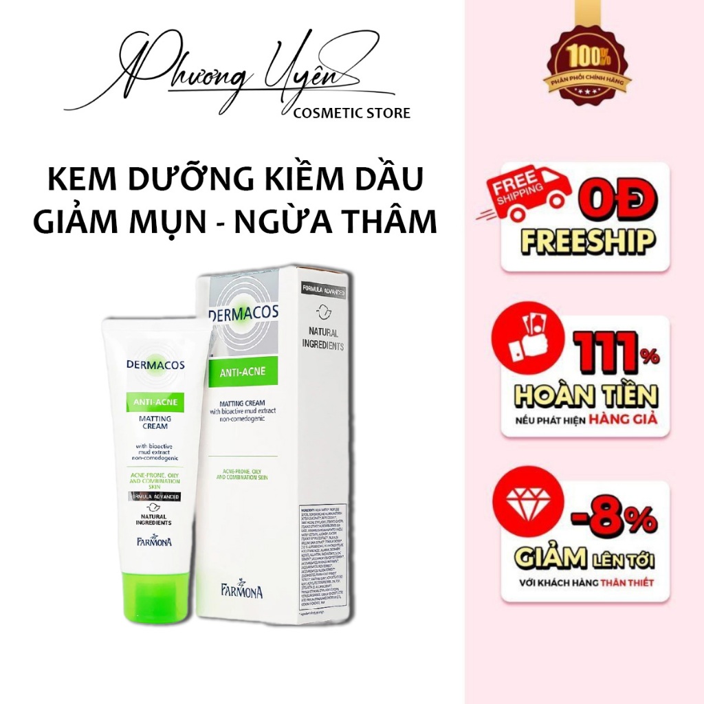 Kem Dưỡng Dermacos Kiềm Dầu Farmona Anti Acne Matting Cream 50ml Giảm ...
