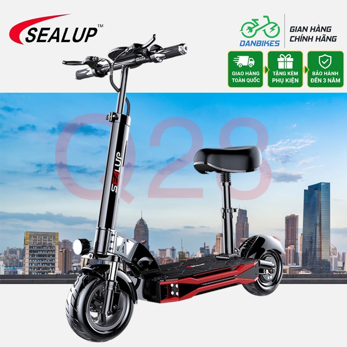 Xe Scooter Điện Gấp Gọn Sealup Q28, Động Cơ 1000W, Pin 45Ah ~180km/sạc ...
