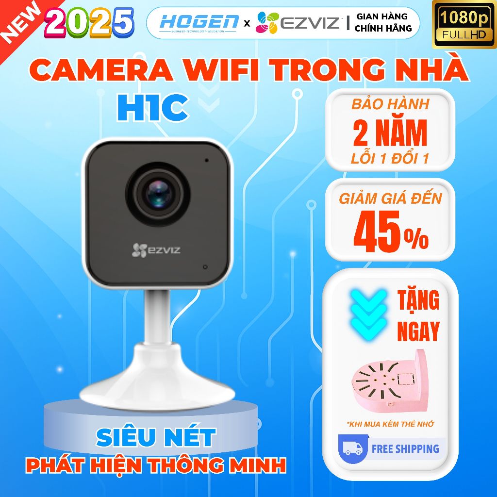 Camera WiFi Cố Định Trong Nhà EZVIZ H1C/C1C 2MP– Góc Rộng, Nhỏ Gọn, Đàm ...