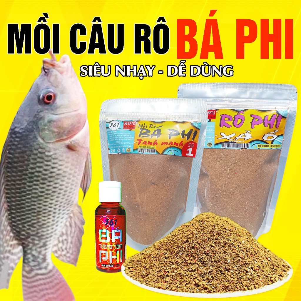Mồi câu cá rô phi 361. mồi câu rô phi tự nhiên vị tanh. siêu nhạy cá rô ...