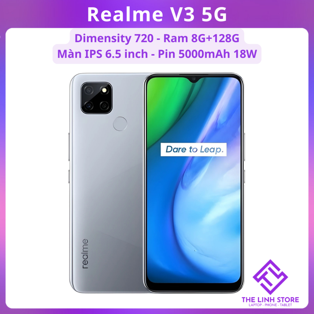 Điện thoại Realme V3 5G ram 6G 128G - Dimensity 720 | Shopee Việt Nam
