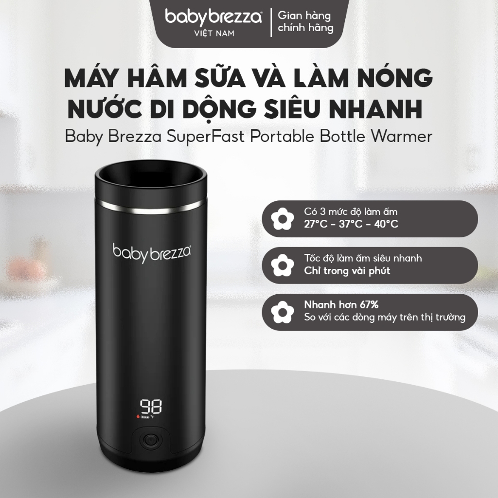 [CHÍNH HÃNG] Máy hâm sữa và làm nóng nước di động siêu nhanh Baby Brezza Superfast Portable ...