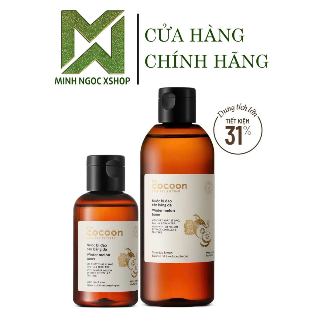 Nước bí đao cân bằng da (toner) Cocoon giảm dầu & mụn 140ML - 310ML ...