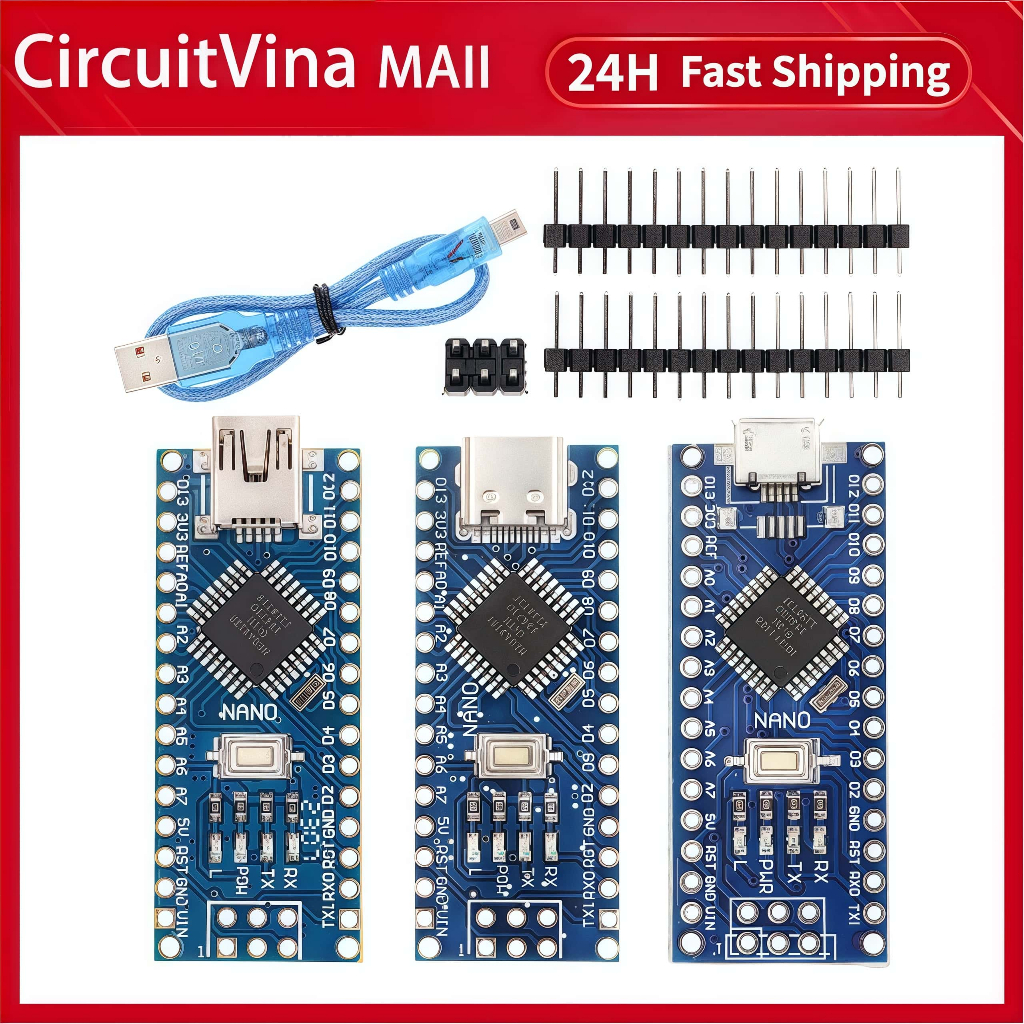 Bảng Mạch Điều Khiển arduino Nano 3.0 Atmega328 Không Kèm USB V3.0 ...