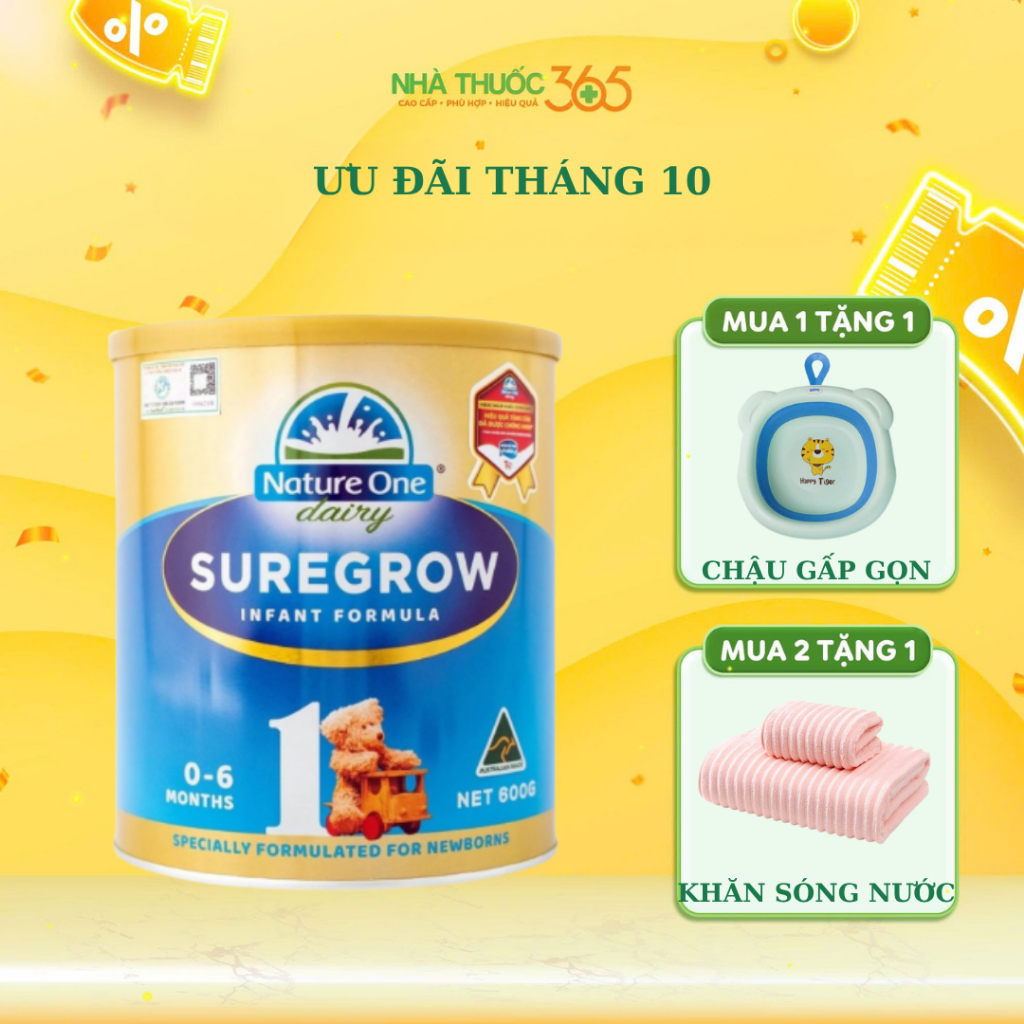 Sữa SureGrow HMM số 1 Nature One Dairy cho bé từ 0-6 tháng (600g ...