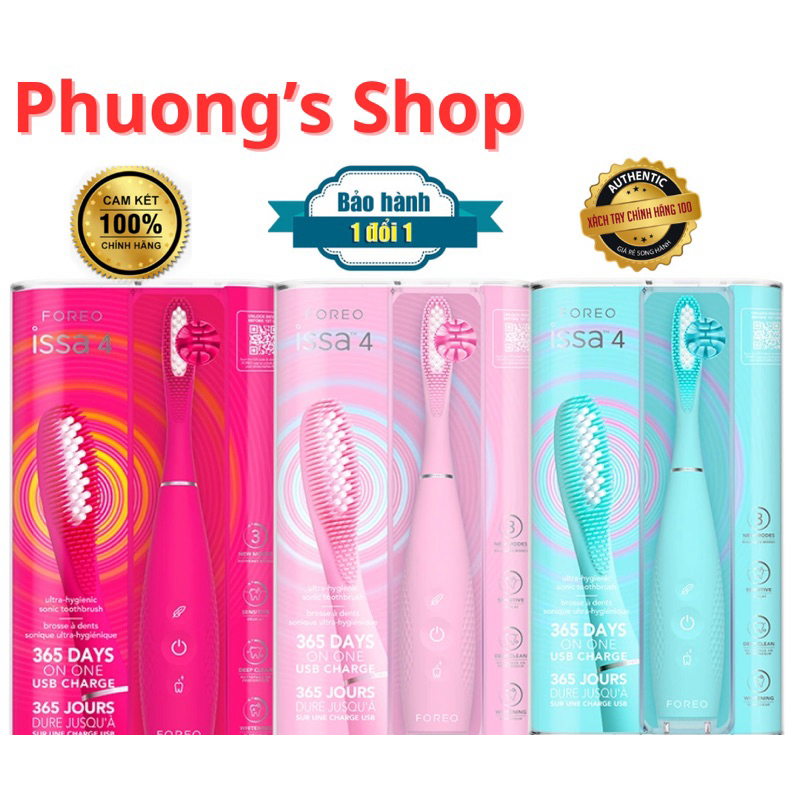 Bàn chải điện Foreo ISSA 4 chính hãng đủ bill | Shopee Việt Nam
