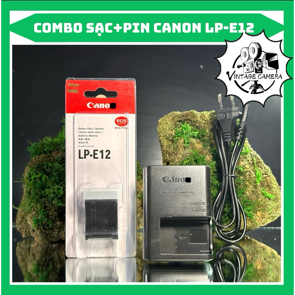 Bộ Sạc Pin Canon LP-E12 ( Combo Hãng )EOS M, EOS M2, EOS M10, EOS M50 ...