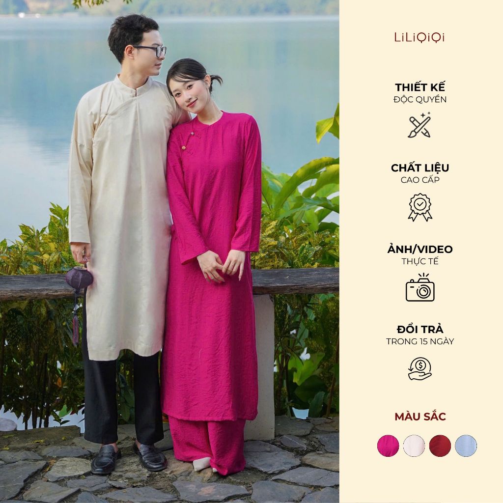 Áo Dài Cách Tân Nữ Bách Di LiLiQiQi By LeeGi Chất Liệu Đũi Dài Tay Thiết Kế Thanh Lịch - AD835 ...