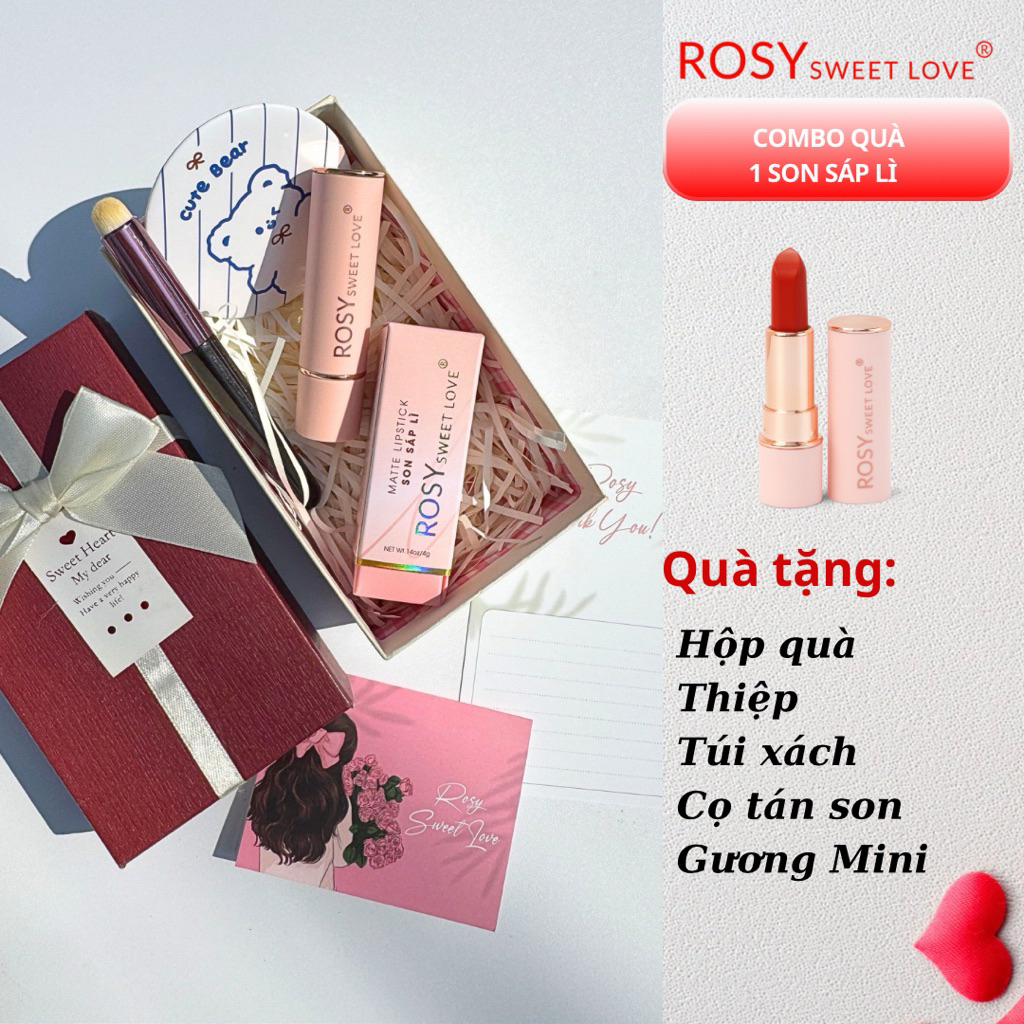 [SET QUÀ TẶNG 20.11 ] Son Sáp Lì Rosy , Rosy Sweet Love Nhiều Màu Mềm ...