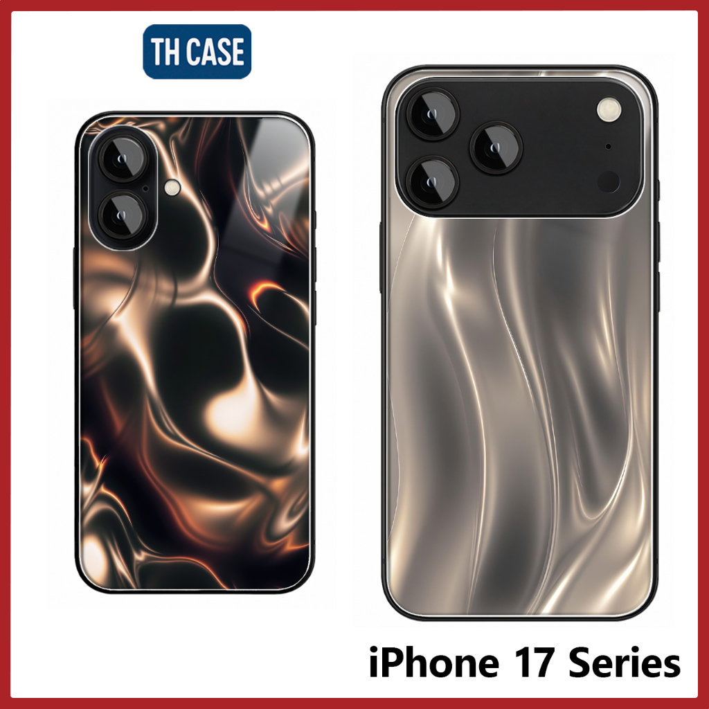 Ốp lưng cho iPhone 17, 17 Pro, 17 Air, 17 Pro Max mẫu Vân Sóng Ánh Kim cao cấp chống ố vàng 5 ...