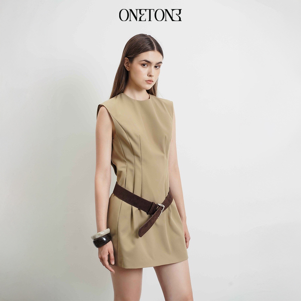 Váy liền ONETONE dáng ngắn ôm eo không tay Chiane | Shopee Việt Nam