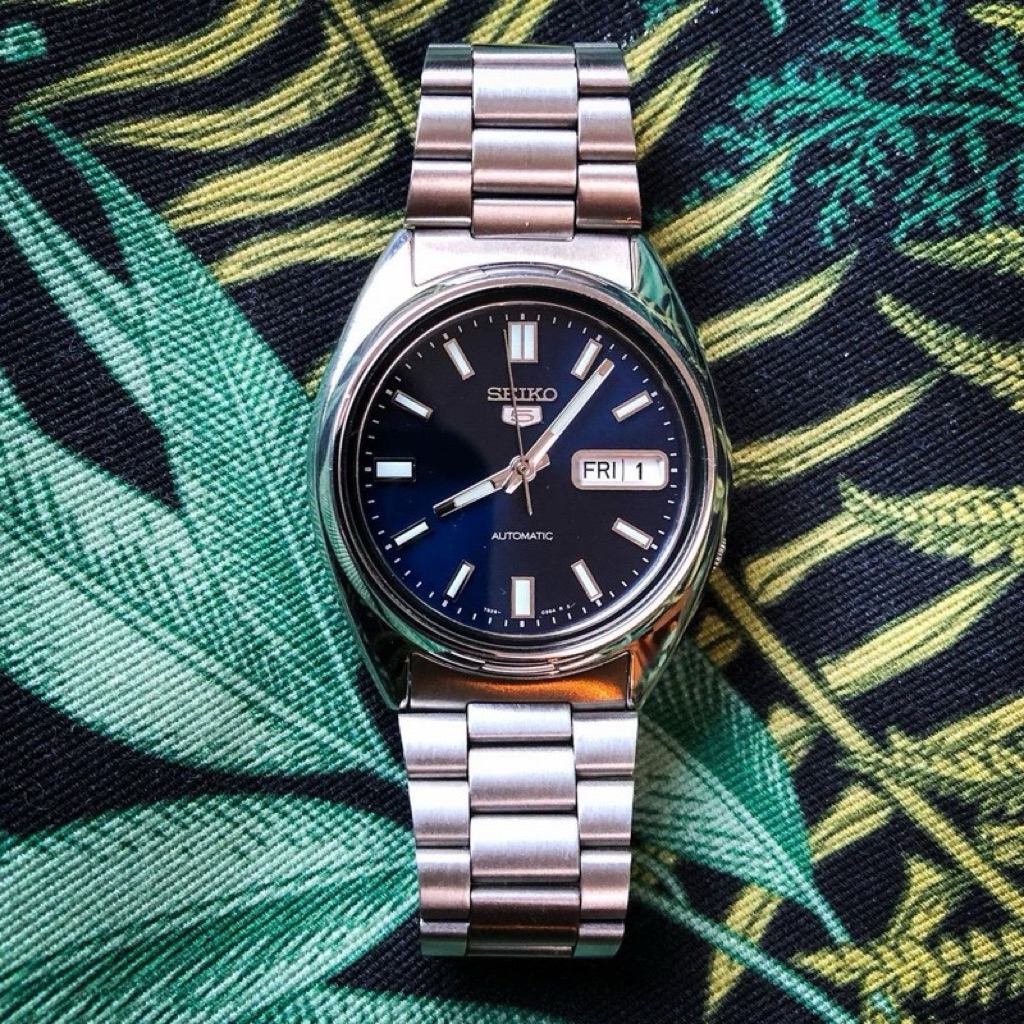 ĐỒNG HỒ NAM CHÍNH HÃNG Seiko 5 SNXS77K1 Automatic Blue Dial Silver ...