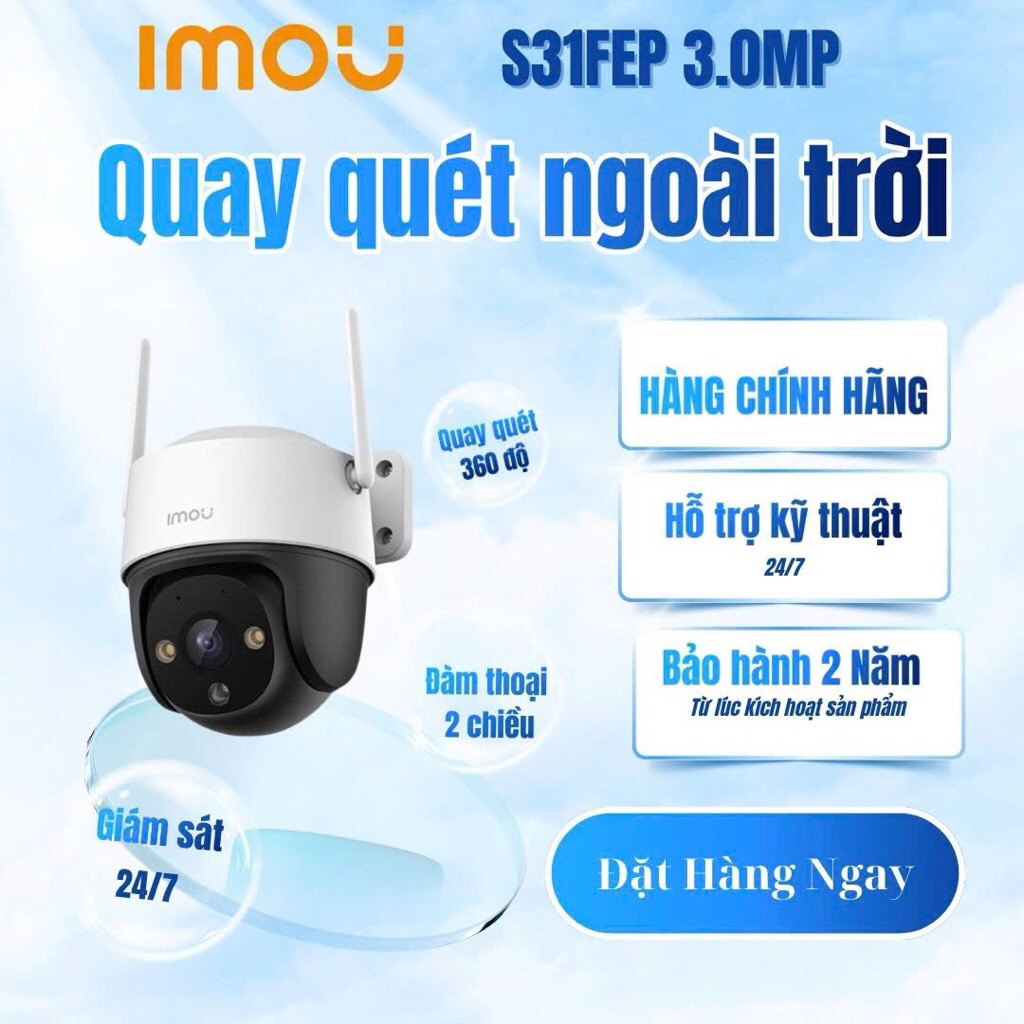 Camera WiFi Imou S31FEP – Ngoài Trời 3MP | Xoay 360° | Đàm Thoại 2 ...