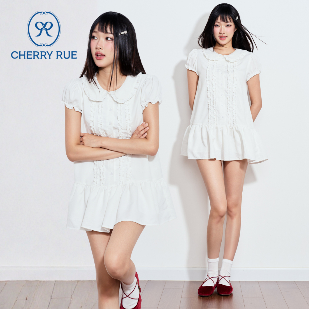 CHERRY RUE Đầm ngắn nữ Rene dáng A ngọt ngào chất Cotton Nhật thoáng ...