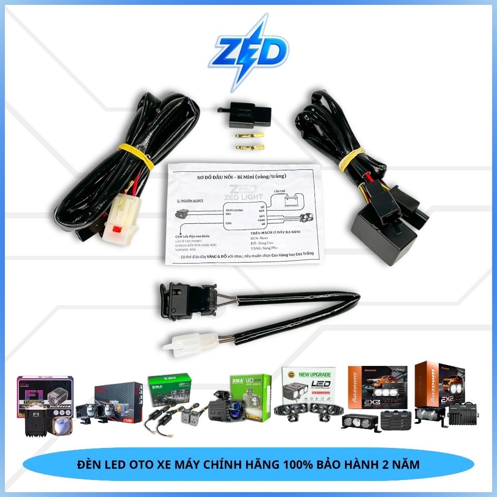 Bộ Mạch Auto Passing V4 Dùng Cho Trợ Sáng 2 Chế Độ (3 Dây) Như Đèn D1, T2S, CX3, CX80, F1 Tubor ...