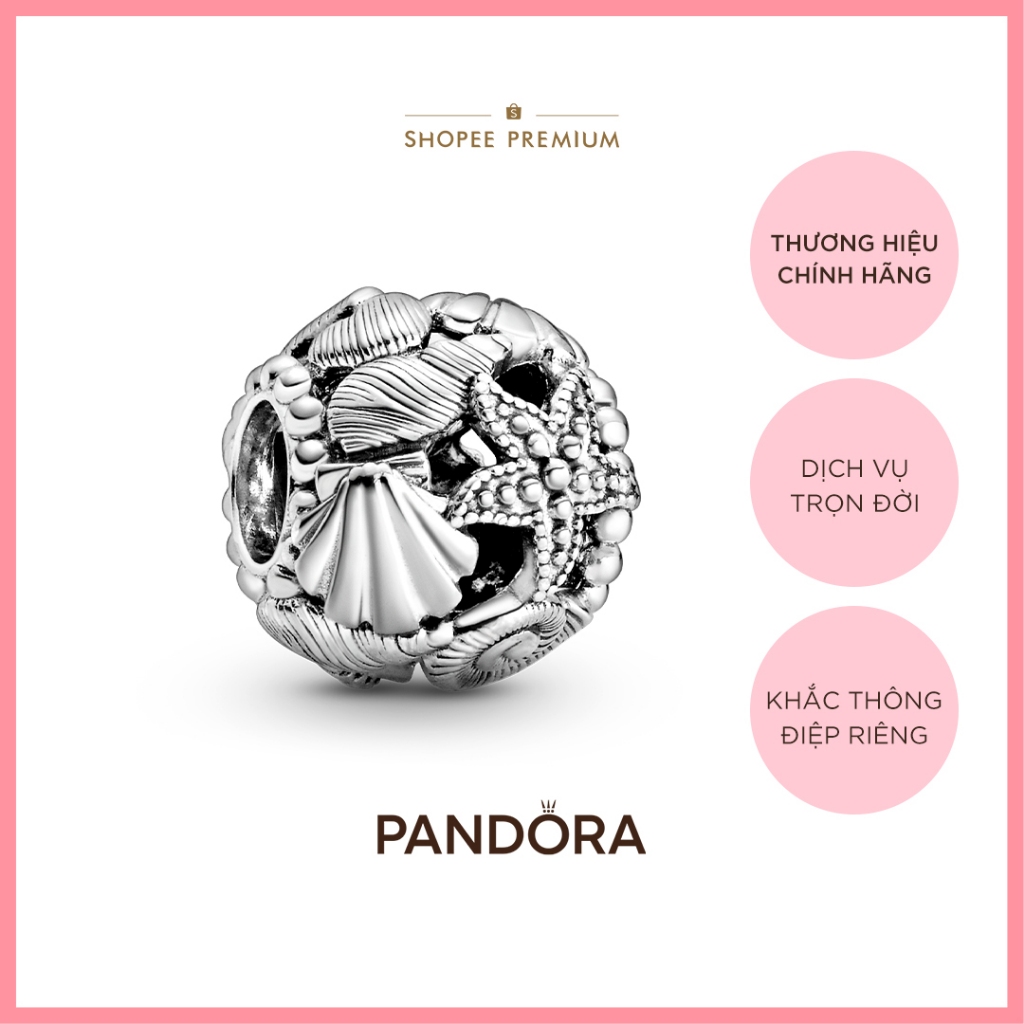 [MUA 2 TIẾT KIỆM 20%]Charm Pandora Moments Bạc Họa Tiết Vỏ Sò Và Sao ...