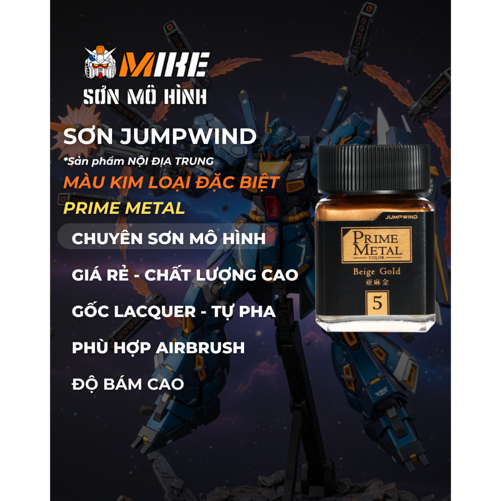 SƠN MÔ HÌNH JUMPWIND - MÀU PRIME METAL 18ml - CHUYÊN DỤNG CHO GUNDAM ...
