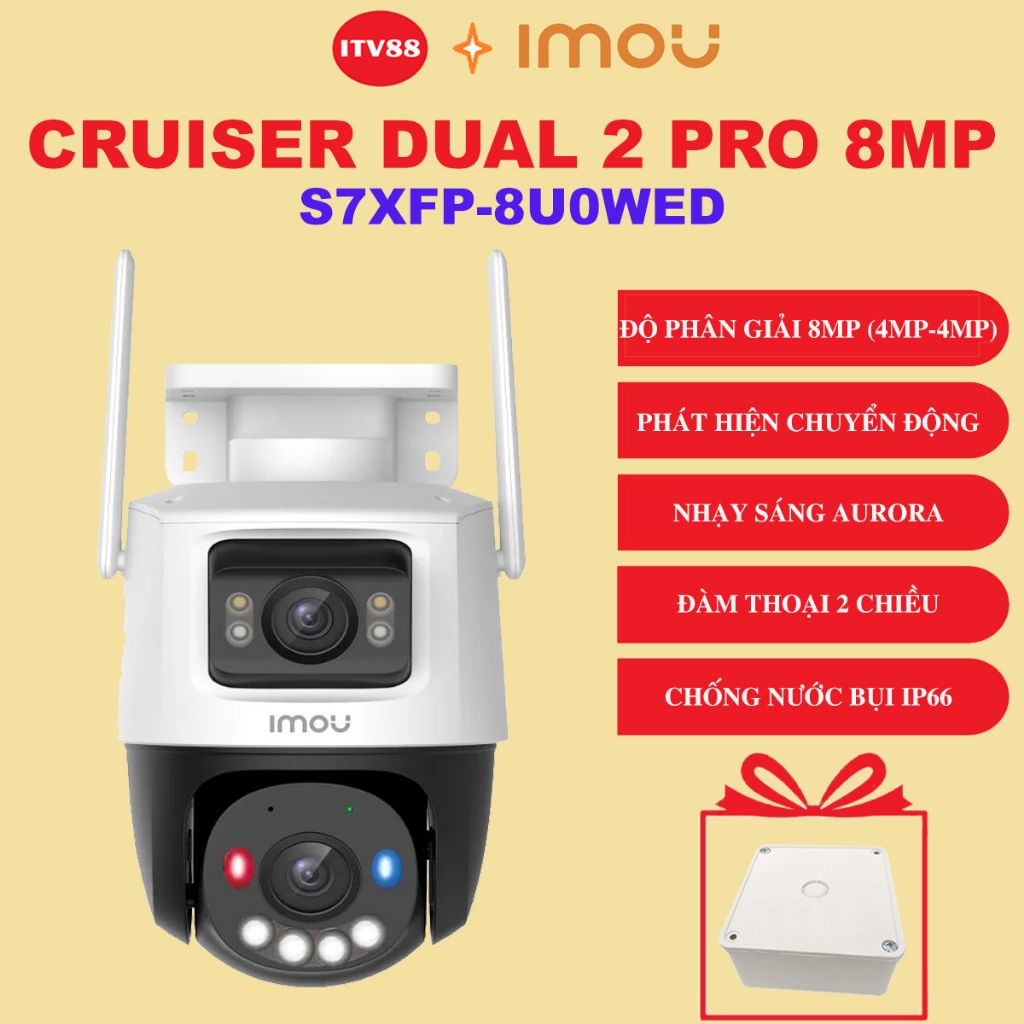 CAMERA IMOU 2 MẮT NGOÀI TRỜI CRUISER DUAL 2 PRO 8MP (4mp-4mp) S7XFP ...