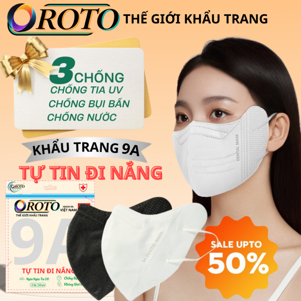 Thùng 320 cái Khẩu Trang 9A OROTO Chống Nắng kín mặt và Tia Uv,5 Lớp ...