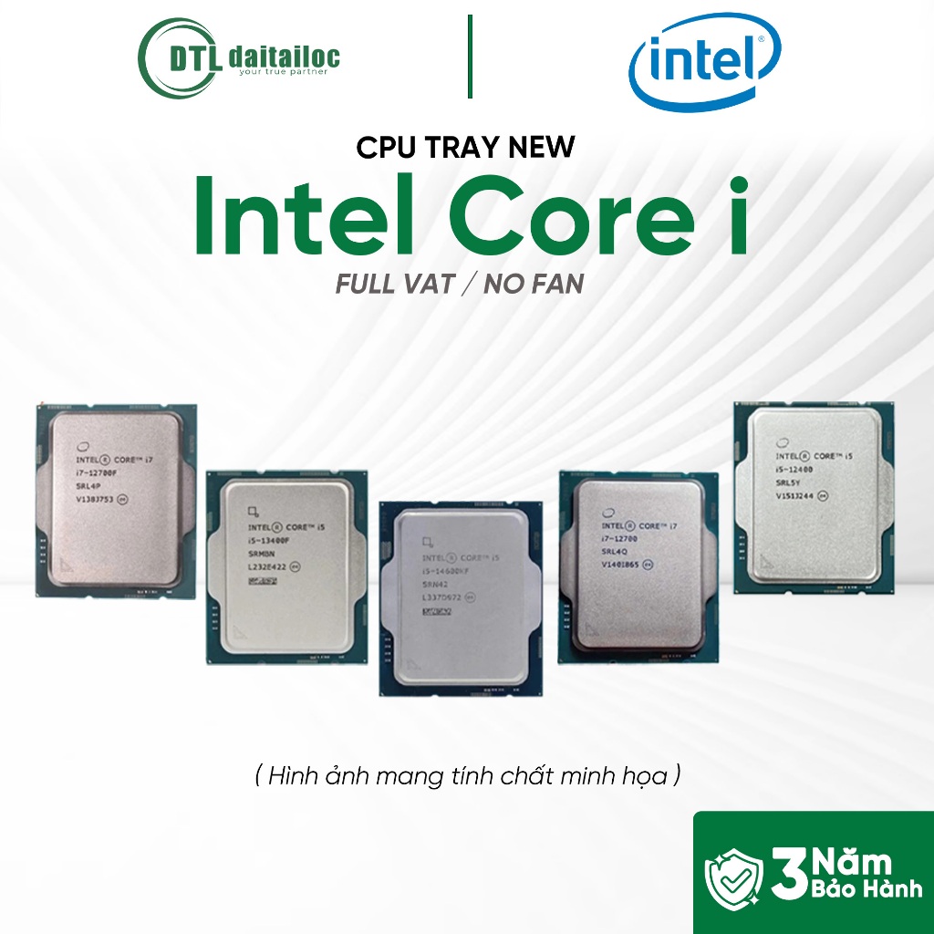 (Full VAT) CPU Intel Core i3 12100F / i5 13400F / i7 12700F Tray New ...