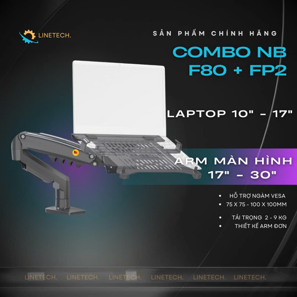 Combo giá treo và giá đỡ laptop NB F80 + FP2 - Giá đỡ laptop 10 - 17 ...