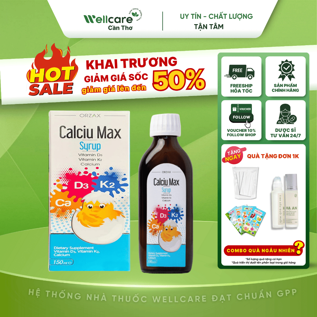 [CHÍNH HÃNG] Calciu Max Syrup D3 K2 MK7 Giúp Phát Triển Toàn Diện, Tăng ...