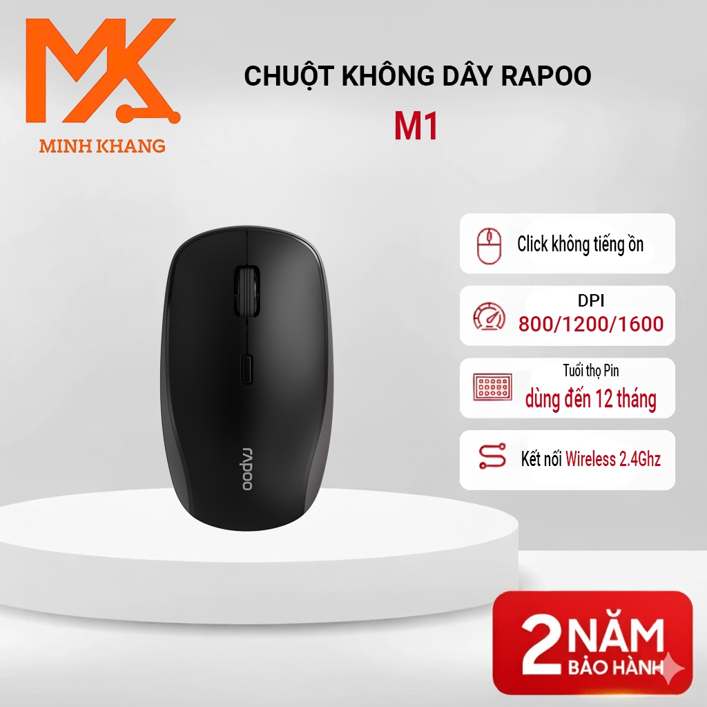 [Chính Hãng] Chuột Không Dây Quang Rapoo M1 – Kết Nối 2.4GHz – Thiết Kế ...