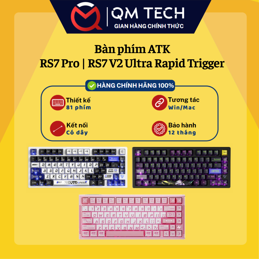 Bàn phím cơ chơi game Rappid Trigger ATK RS7 Pro | ATK RS7 V2 Ultra ...