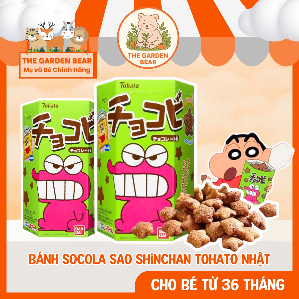 Bánh Snack Socola TOHATO CHOCOBI Crayon Shinchan – Hình Sao 25g – Snack ...