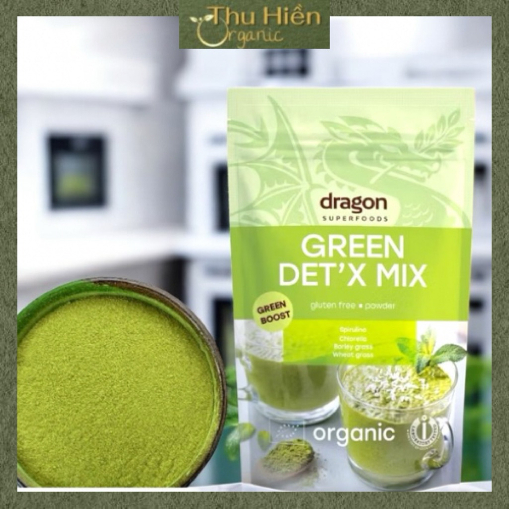 Bột green detox mix Dragon Superfoods 200g(tảo xoắn spirulina, tảo lục ...