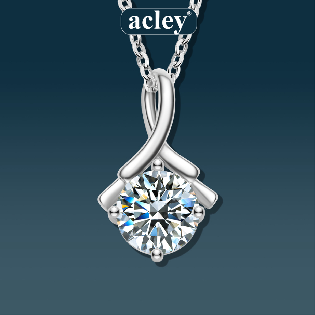 Dây Chuyền Băng Tâm Bạc S925 đính Kim Cương Moissanite cao cấp Acley ...
