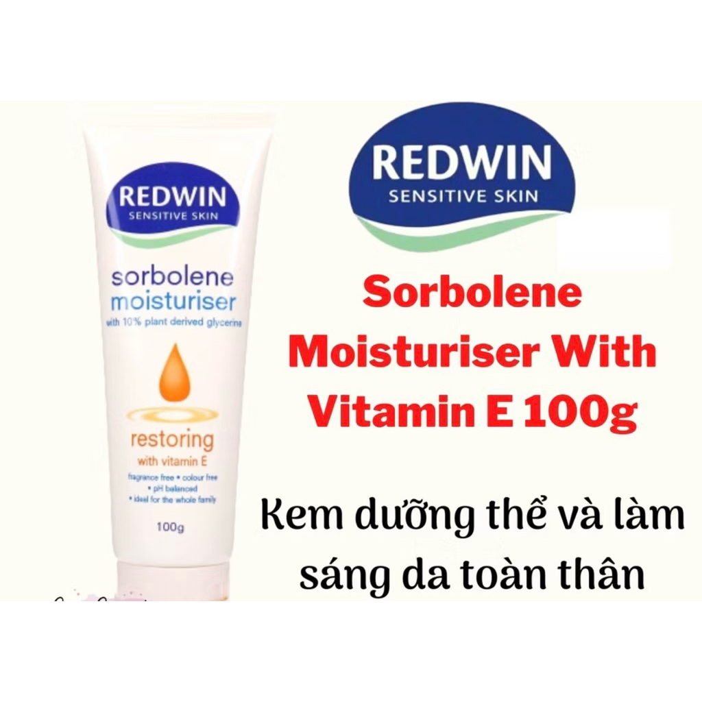 (Tem Cty) Kem Dưỡng Redwin Sorbolene Moisturiser With Vitamin E 100g ...