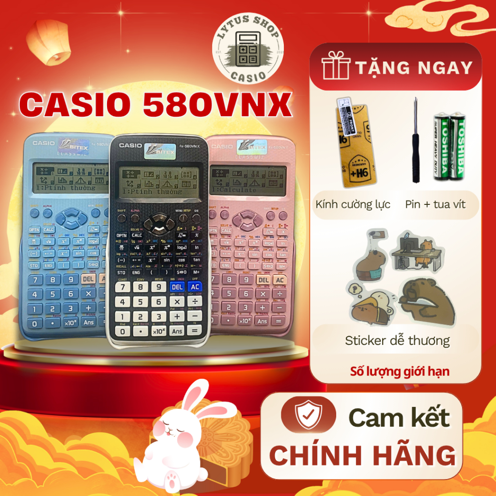 Máy tính CASIO 580VNX cũ (độ mới 80-99%) CHÍNH HÃNG | Shopee Việt Nam