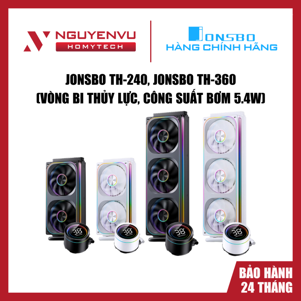 [FULL VAT] Tản nhiệt nước Jonsbo TH-240, Jonsbo TH-360, Vòng bi thủy ...