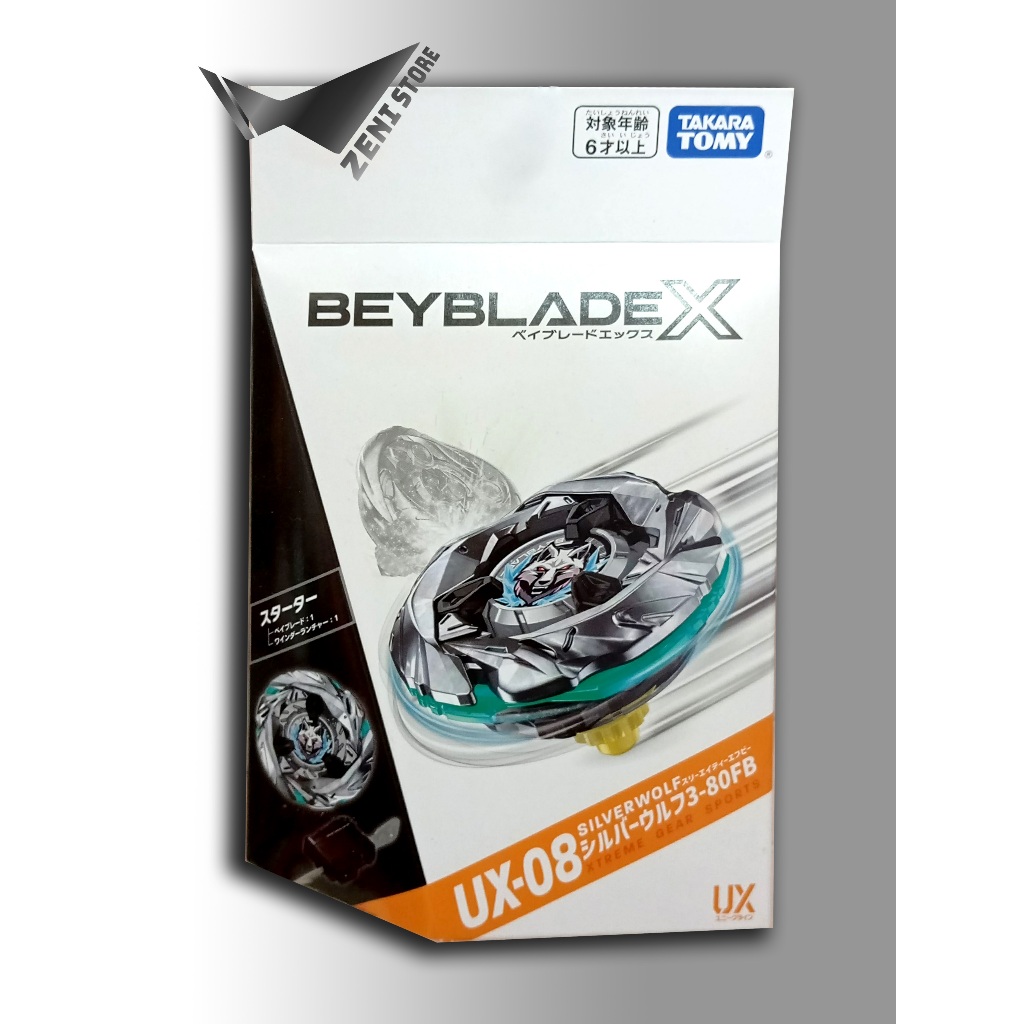 BEYBLADE X - UX-08 Starter Silver Wolf 3-80FB - Chính hãng Takara Tomy | Shopee Việt Nam