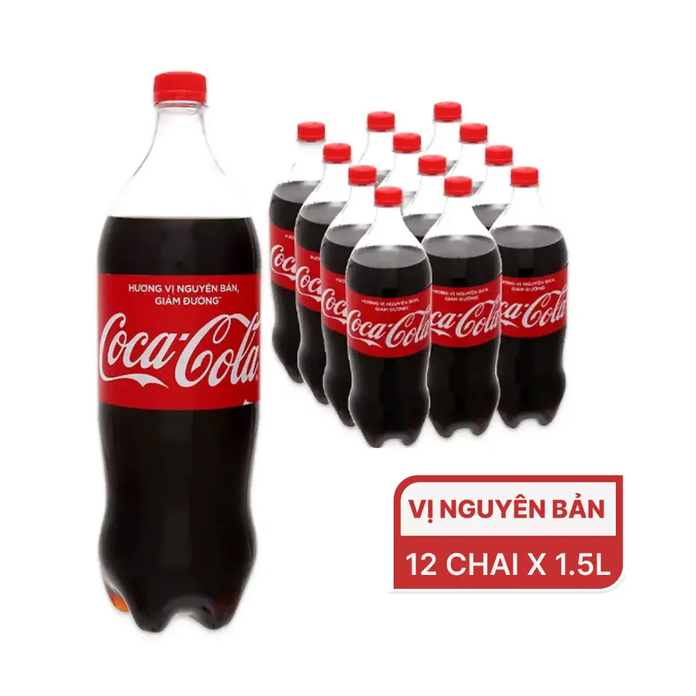 Thùng 12 chai nước ngọt Coca Cola 1.5L (HT) | Shopee Việt Nam