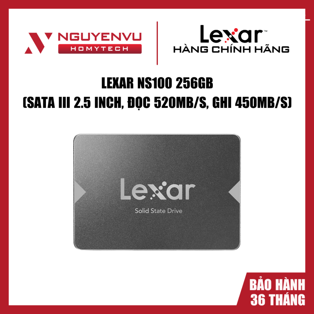 [FULL VAT] Ổ cứng SSD Lexar NS100 256GB Sata III 2.5 inch, Đọc 520MB/s ...