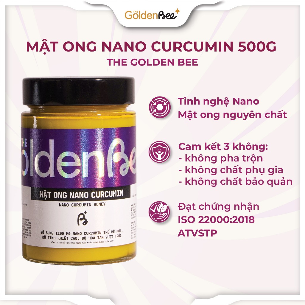 Mật Ong Nano Curcumin The Golden Bee 250g-500g, Mật Ong Thiên Nhiên ...