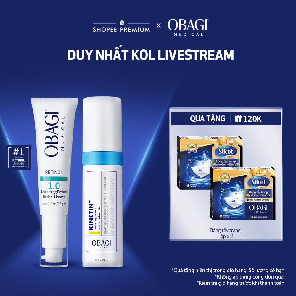 [KOL LS]Bộ đôi Kem chống lão hóa Obagi Retinol 1.0 28g và Kem dưỡng ...