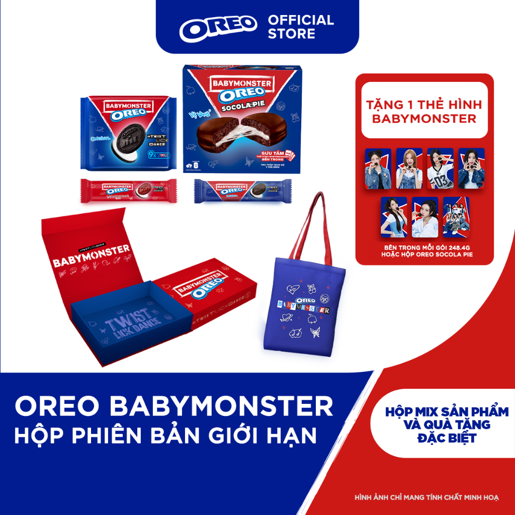 [TẶNG TÚI TOTE+CARD] OREO BABYMONSTER Hộp Phiên Bản Giới Hạn (4 Sản ...