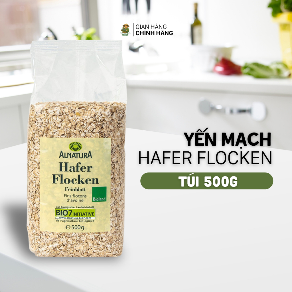 Yến mạch Hafer Flocken Bio Alnatura Đức Cán Vỡ 500G | Shopee Việt Nam