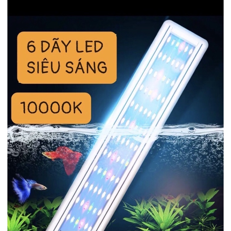 ( Hỏa tốc HCM) LED Máng 6 Dãy KAOKUI Jeneca 20-100cm Ánh Sáng 10.000K ...