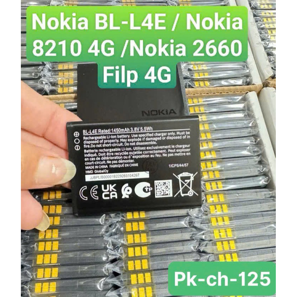 Pin Nokia BL-L4E Zin bóc máy cho Nokia 8210 4G và Nokia 2660 Filp 4G ...