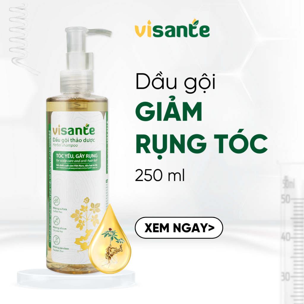 Dầu Gội Ngăn Rụng Tóc Và Dưỡng Tóc Chắc Khỏe VISANTE Từ Sâm Việt Nam ...